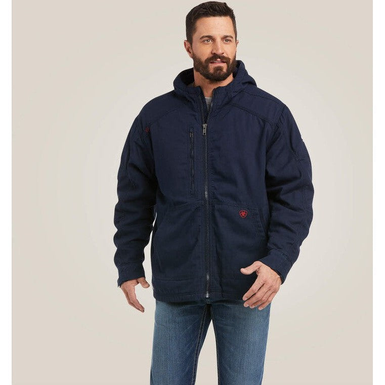 Ariat Men's Flame Resistant DuraLight Stretch Canvas Jacket Navy - 100