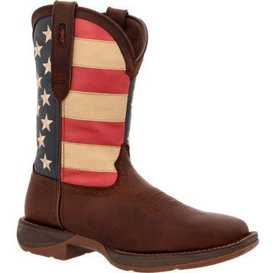 Durango Men's Rebel Patriotic 11" Soft Toe Pull On Western Classic Boo