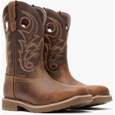 Georgia Men's Core 37 11" Steel Toe Waterproof Western Work Boot- Brow