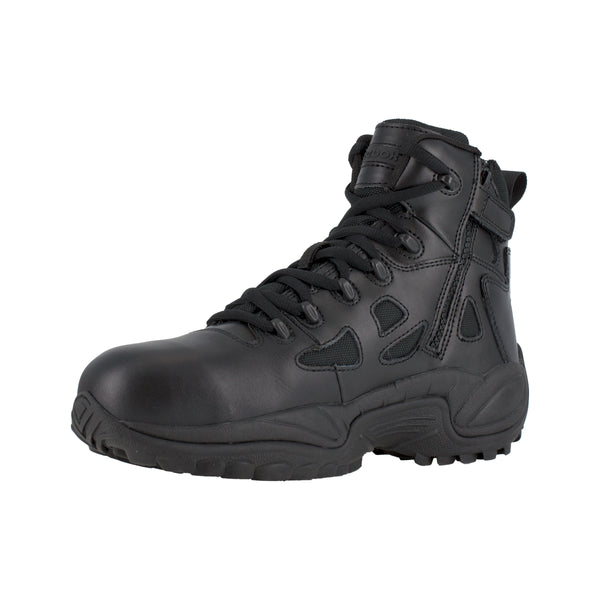 Reebok Men's Rapid Response RB 6" Composite Toe Police Duty Boot - Bla