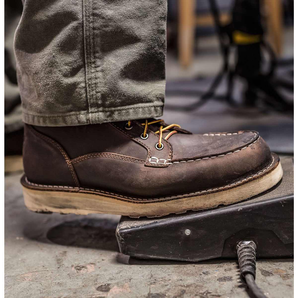 Danner Bull Run Steel Toe Moc Work Boots - USA Made 6" Brown - 15564